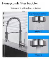 China 2024 Lizhen Commercial Kitchen Faucet Sturdy Brass Spring Pull-Down Tap in Matte Black for sale