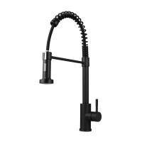 China Hot and Cold Water Mixer Single Hole 360 Rotation Kitchen Faucet in Black for Kithcen for sale