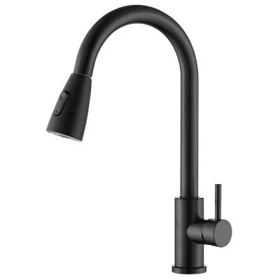 China Contemporary Style Blackened Kitchen Faucet with Dual Mode Outlet and Single Handle for sale