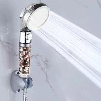 China Eco-Friendly High Pressure 3 Spraying filterable Shower Head with hose Popular Style for sale