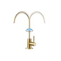 China Single Handle Kitchen Sink Faucet Brushed Gold Drinking Faucet Water Filter for 2024 for sale