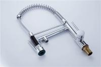 China 304 Stainless Steel Gold Kitchen Taps Pull Down Sprayer Spring Kitchen Mixer Faucet for sale