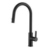 China 2024 Kitchen Taps in Matte Black Finish with Deck Mount Design and Single Handle for sale