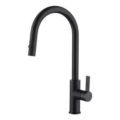 China 2024 Kitchen Taps in Matte Black Finish with Deck Mount Design and Single Handle for sale