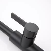China 2024 Kitchen Taps in Matte Black Finish with Deck Mount Design and Single Handle for sale