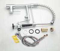 China Hot Cold Water Kitchen Faucet with Swivel Extension Spring Pull Out Pull Down Sprayer for sale