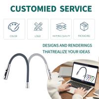 China Single Hole Bathroom Faucet Mount Custom Color Flexible Rubber Silicon Hose for sale