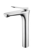 China Brass Vanity Sink Faucet with Single Handle and Ceramic Valve Core in Chrome Polished for sale