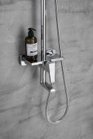 China Bath Room Chrome Plated Stainless Steel Wall Mount Faucets Taps Bathroom Rainfall Shower Set for sale
