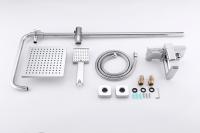 China Bath Room Chrome Plated Stainless Steel Wall Mount Faucets Taps Bathroom Rainfall Shower Set for sale