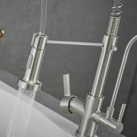 China Commercial 3 Way Kitchen Faucet with Hot Cold Water Filter Purifier and Swivel Spout for sale
