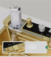 China Upgrade Your Kitchen with LZ-Hwa.Con Gold SUS Smart Kitchen Sink Undermount Installation for sale