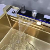 China Upgrade Your Kitchen with LZ-Hwa.Con Gold SUS Smart Kitchen Sink Undermount Installation for sale