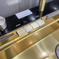 China Upgrade Your Kitchen with LZ-Hwa.Con Gold SUS Smart Kitchen Sink Undermount Installation for sale