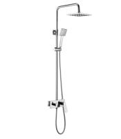 China Anodized Stainless Steel Shower Panel Bathroom Wall Mounted Waterfall Shower System Set for sale