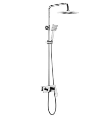 China Anodized Stainless Steel Shower Panel Bathroom Wall Mounted Waterfall Shower System Set for sale