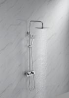 China Anodized Stainless Steel Shower Panel Bathroom Wall Mounted Waterfall Shower System Set for sale
