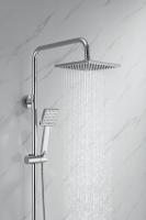 China Anodized Stainless Steel Shower Panel Bathroom Wall Mounted Waterfall Shower System Set for sale