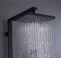 China Contemporary Black Copper Wall Mounted Shower Cleaner Spray Mixer Set with Ceramic Valve for sale