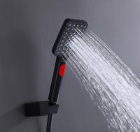 China Contemporary Black Copper Wall Mounted Shower Cleaner Spray Mixer Set with Ceramic Valve for sale