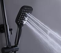 China Sanitary Ware Bathroom Wall Mounted Shower Set with Hot and Cold Water Mixer in Black for sale