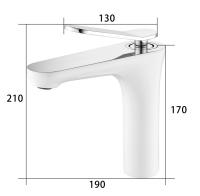 China Single Hole Bathroom Sink Faucet White Painting Single Handle for Lavatory Vanity Sink for sale