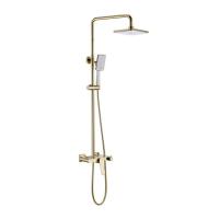 China European-style Stainless Steel Hot Cold Water Mixer Wall-mounted Bathroom Rain Shower Set for sale
