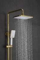 China European-style Stainless Steel Hot Cold Water Mixer Wall-mounted Bathroom Rain Shower Set for sale
