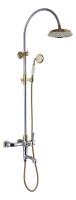 China Modern Design Rose Gold Thermostatic Exposed Shower Set With Handheld Shower Anodized for sale