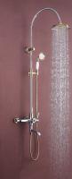 China Modern Design Rose Gold Thermostatic Exposed Shower Set With Handheld Shower Anodized for sale