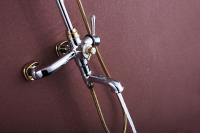 China Modern Design Rose Gold Thermostatic Exposed Shower Set With Handheld Shower Anodized for sale