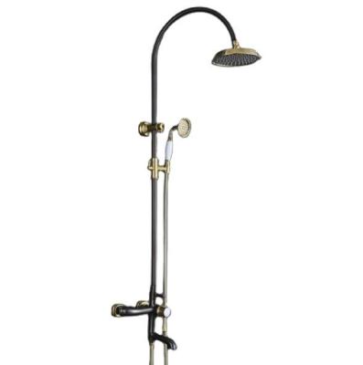 China Chrome Finish European Style Vintage Rain Shower Set with Adjustable Hand Shower Head for sale