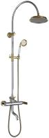 China Chrome Finish European Style Vintage Rain Shower Set with Adjustable Hand Shower Head for sale