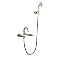 China Single Handle Hot Cold Water Mixer Copper Hand Shower Wall Set for Bathtub Basin Faucet for sale