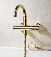 China Single Handle Hot Cold Water Mixer Copper Hand Shower Wall Set for Bathtub Basin Faucet for sale