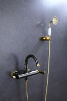 China Single Handle Hot Cold Water Mixer Copper Hand Shower Wall Set for Bathtub Basin Faucet for sale