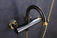 China Single Handle Hot Cold Water Mixer Copper Hand Shower Wall Set for Bathtub Basin Faucet for sale