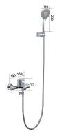 China Zinc Body Bathroom Single Handle Shower Mixer Bathtub Shower Faucet Without Slide Bar for sale