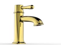 China Copper Basin Faucet Single Handle Hot Cold Water Mixer Brushed Brass Modern Classic for sale