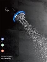 China Experience a Luxurious Shower with Bathroom LED Sensor Shower Head in Chromed ABS for sale