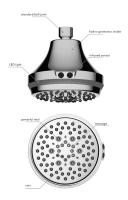 China Experience a Luxurious Shower with Bathroom LED Sensor Shower Head in Chromed ABS for sale
