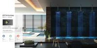 China Experience a Luxurious Shower with Bathroom LED Sensor Shower Head in Chromed ABS for sale