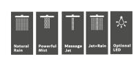 China Experience a Luxurious Shower with Bathroom LED Sensor Shower Head in Chromed ABS for sale