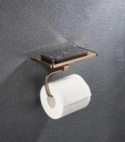 China Modern Style Bathroom Appliance Chrome Stainless Steel Tissue Holder With Phone Shelf for sale