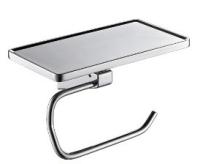 China Modern Style Bathroom Appliance Chrome Stainless Steel Tissue Holder With Phone Shelf for sale