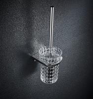 China Stainless Steel Bathroom Toilet Brush Holder Set with Modern Design Wall Mounted for sale