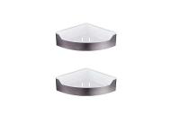 China Wall Mounted Corner Bathroom Appliance Single Stainless Steel Shelf for Bathroom Wall for sale