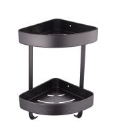 China Modern Design Style Wall Mounted Triangle Bathroom Basket with Hook Storage for sale