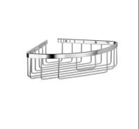 China 304 Bathroom Stainless Steel Bathroom Wall Hanging Single Tier Triangular Storage Basket for sale