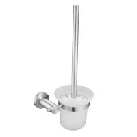 China Cleaning Function Toilet Brush Holder Set with Glass Cups Wall Mounted by Lizhen Hwa.Eng for sale